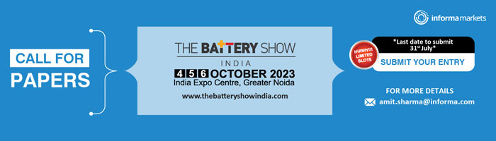 The Battery Show India | 04-05-06 October 2023